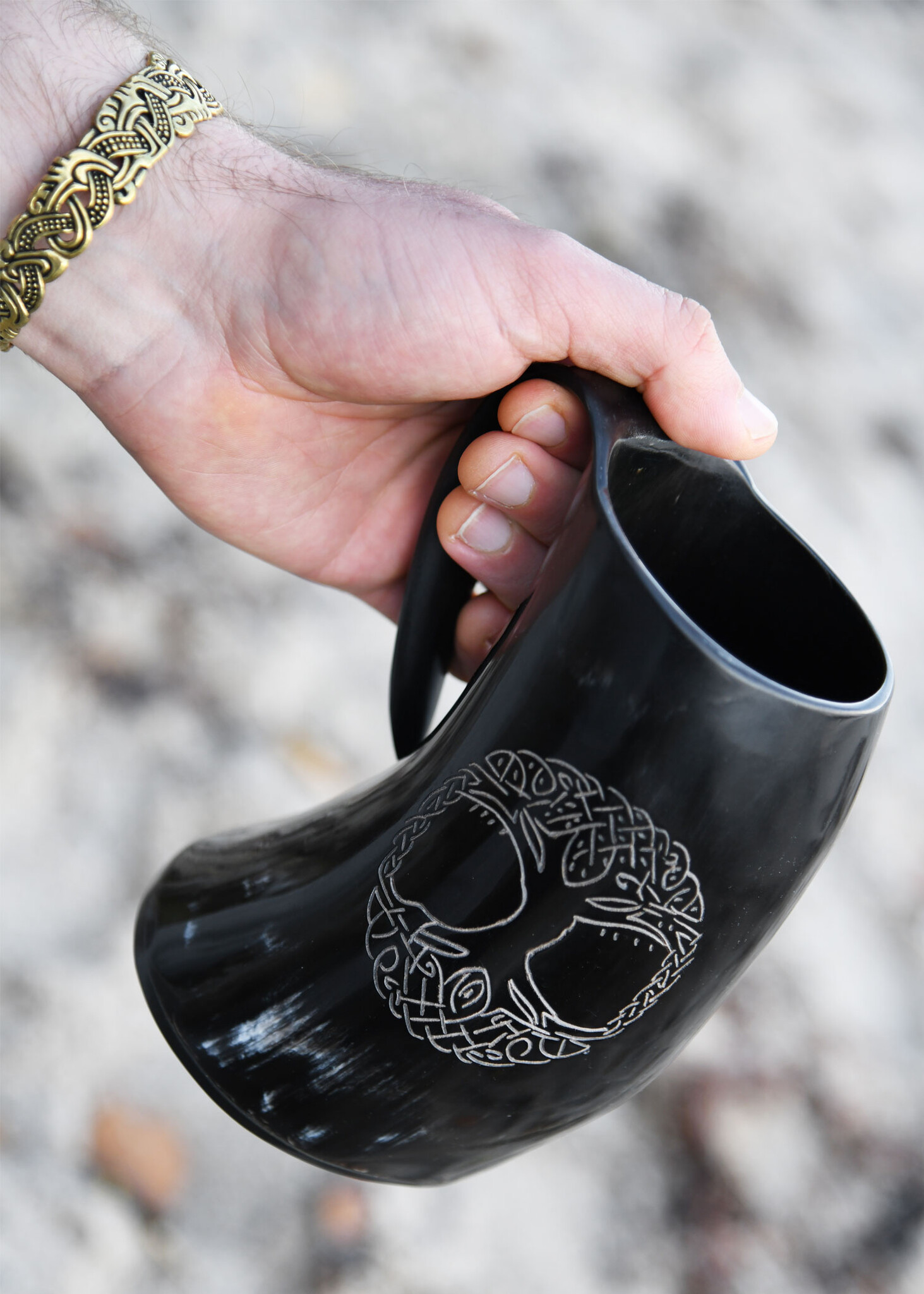 Horn cup, Yggdrasil - CelticWebMerchant.com