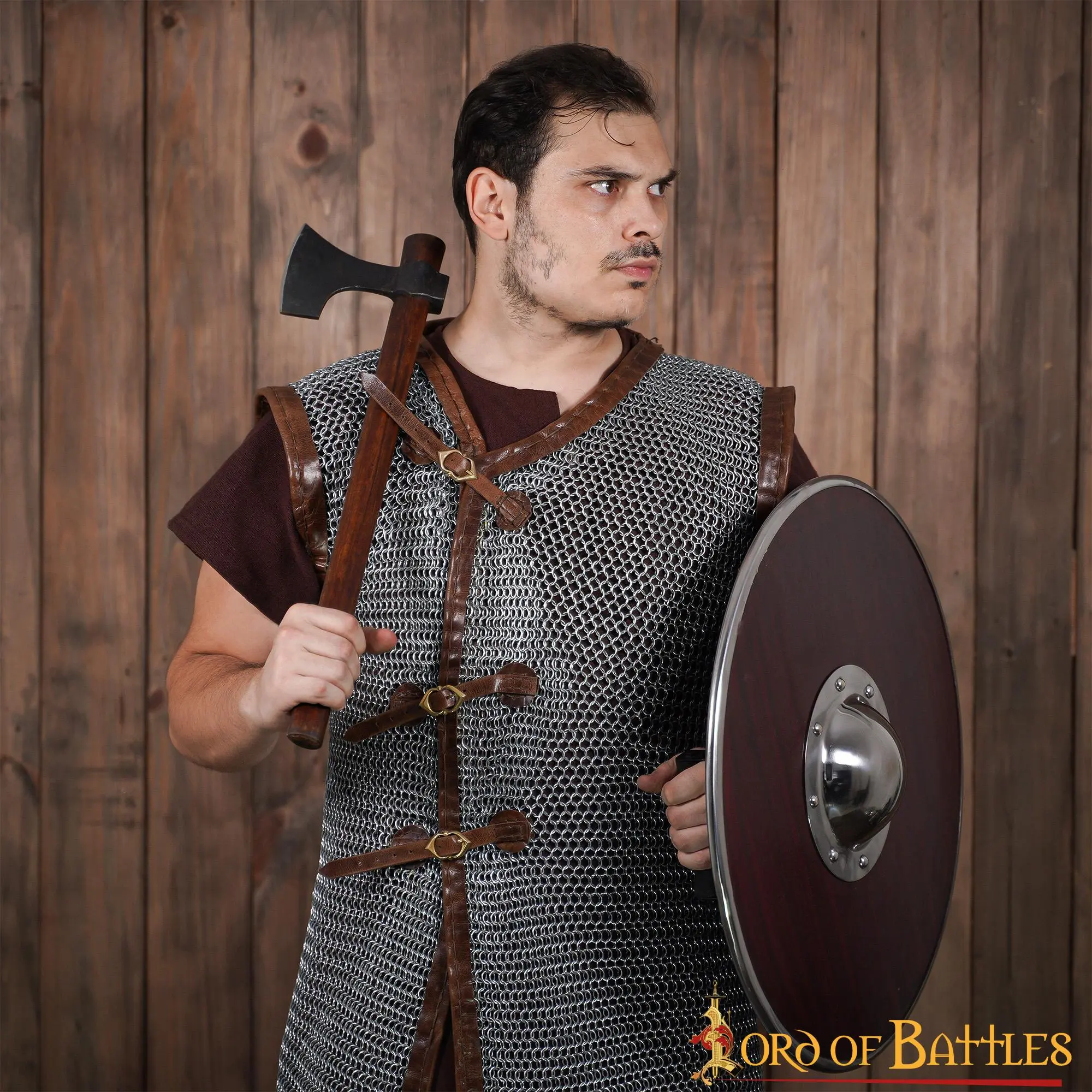 Lord of Battles Chain mail Byrnie long, unriveted, galvanized 10 mm - CelticWebMerchant.com
