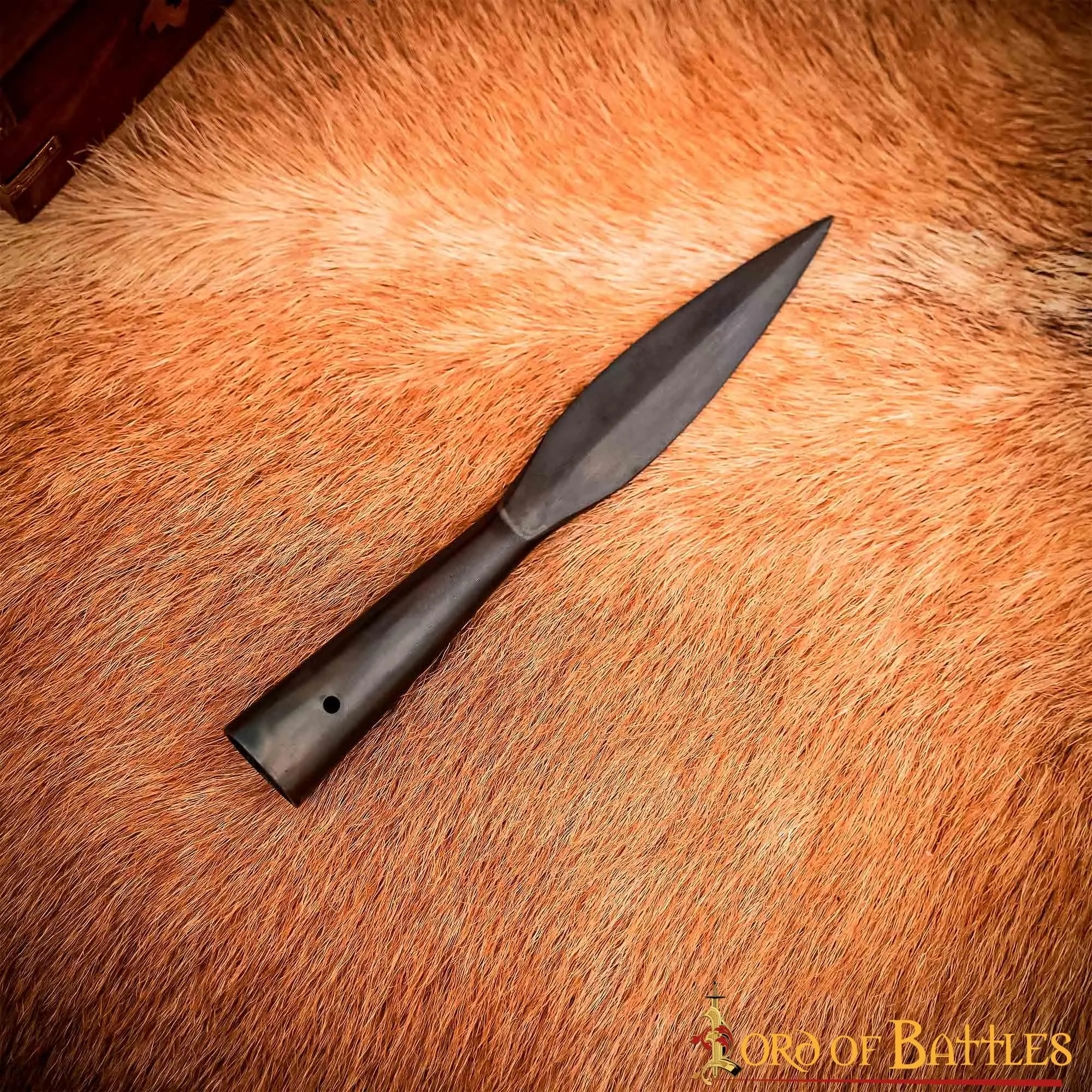 Lord of Battles Early medieval leaf-shaped spearhead, bronzed ...