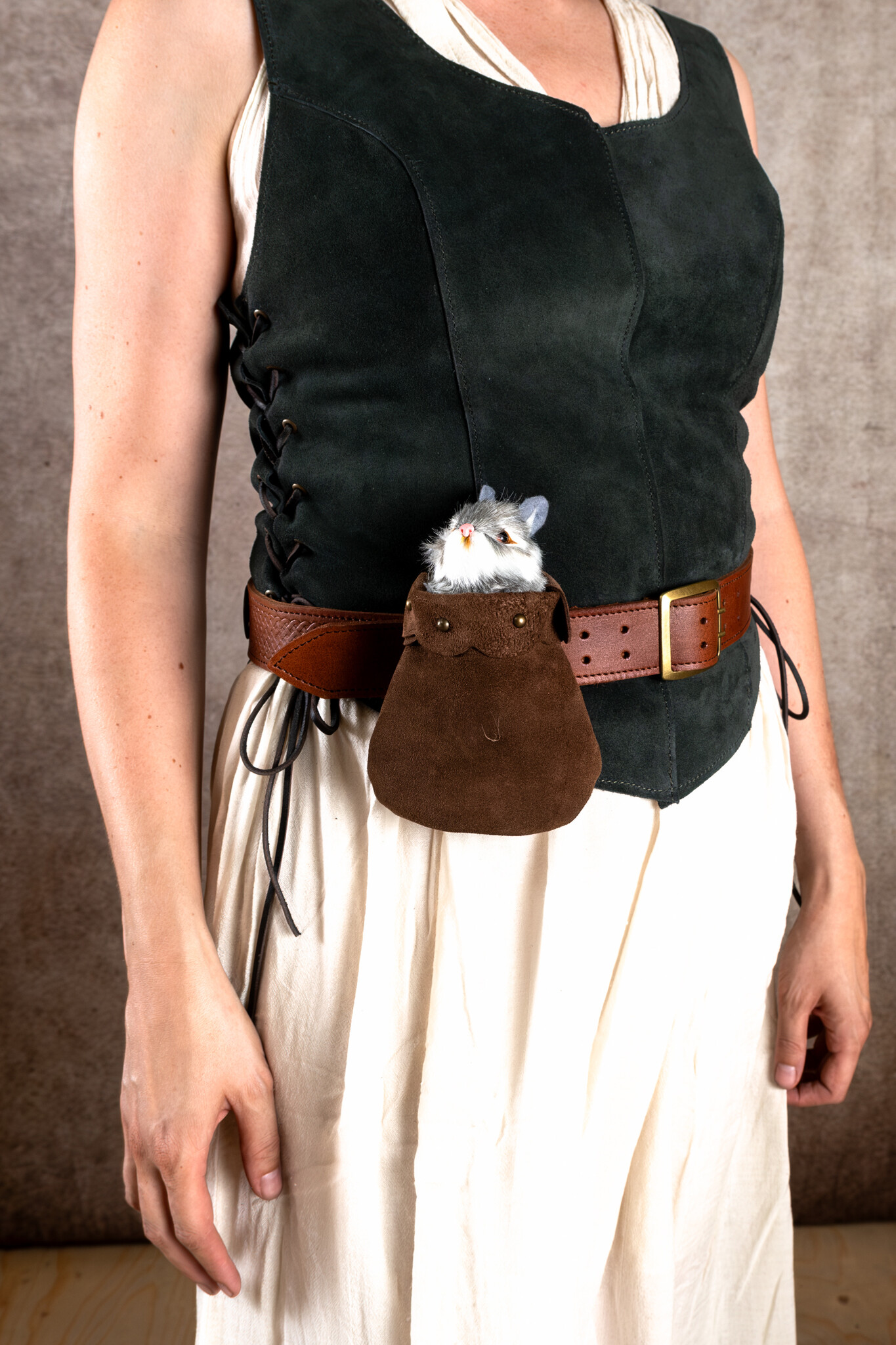 Rawblade Rabbit Roger in leather pouch - Brown - CelticWebMerchant.com