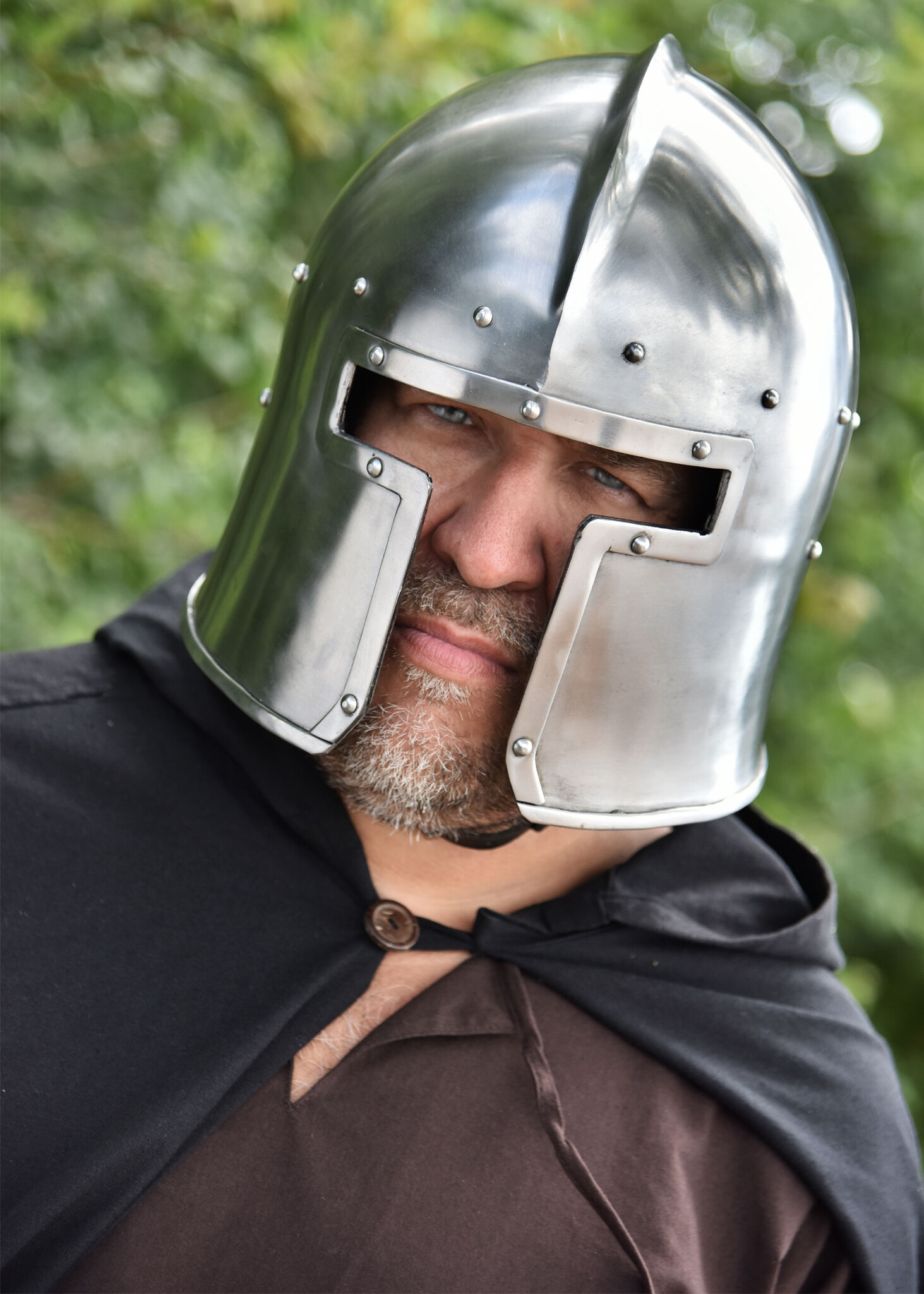 Italian Barbute Avant, circa 1440 AD, 2 mm Steel - CelticWebMerchant.com