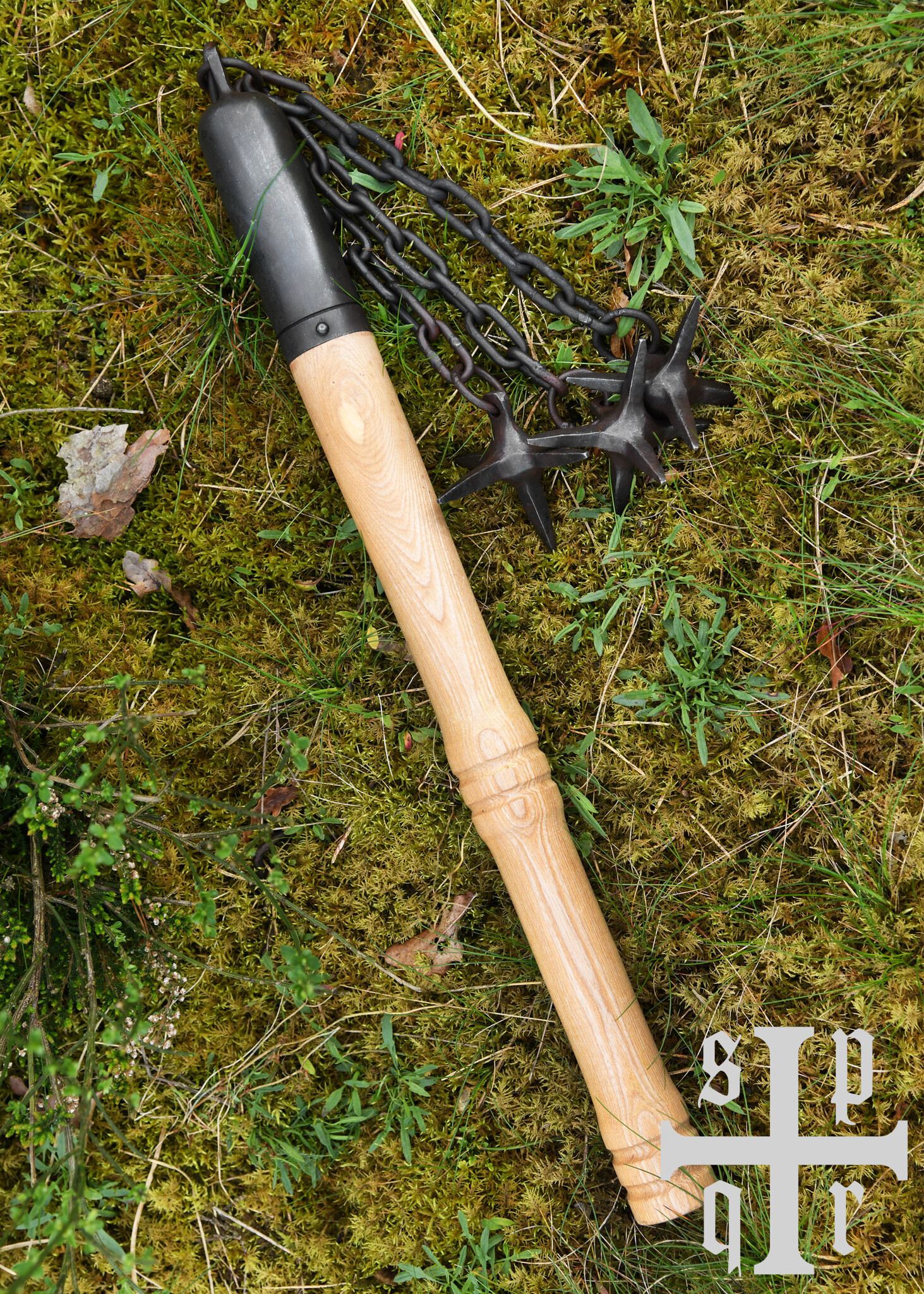 Mittelalterlicher Flegel mit drei Sternen - CelticWebMerchant.com