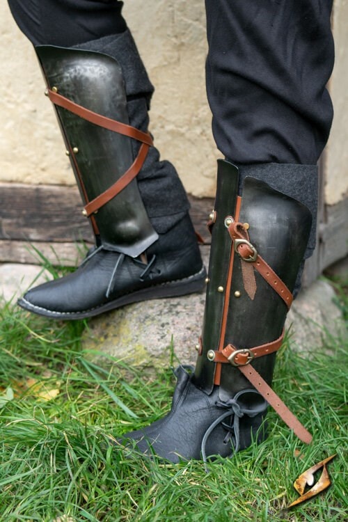 Renegade women's armor, greaves - CelticWebMerchant.com