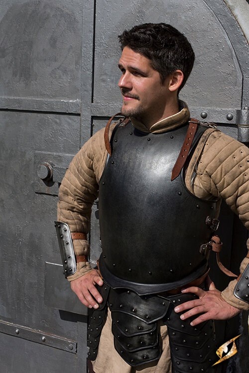 Pechera medieval Warrior, negra - CelticWebMerchant.com