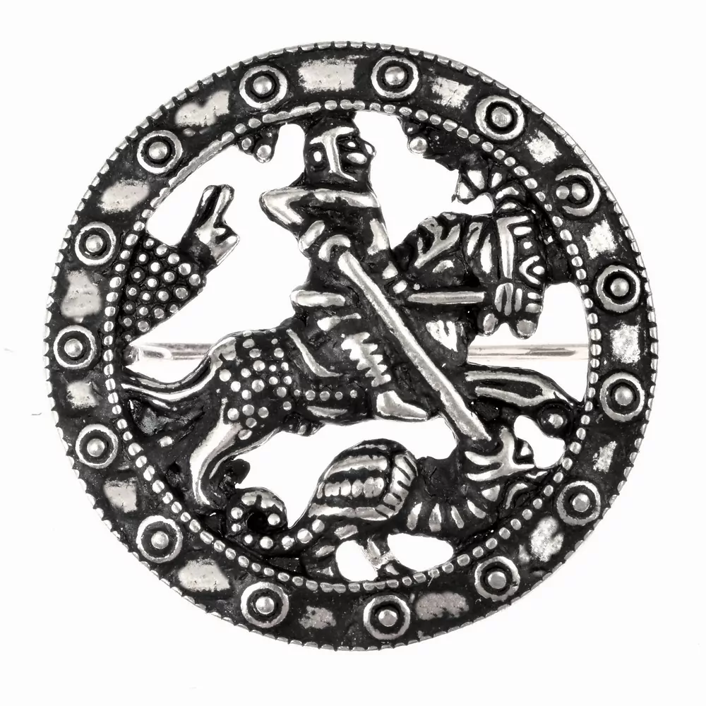 Medieval brooch St George - CelticWebMerchant.com