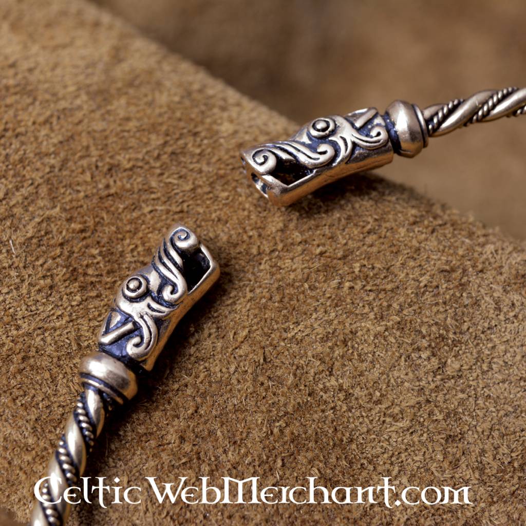 Viking torque with dragon heads - CelticWebMerchant.com