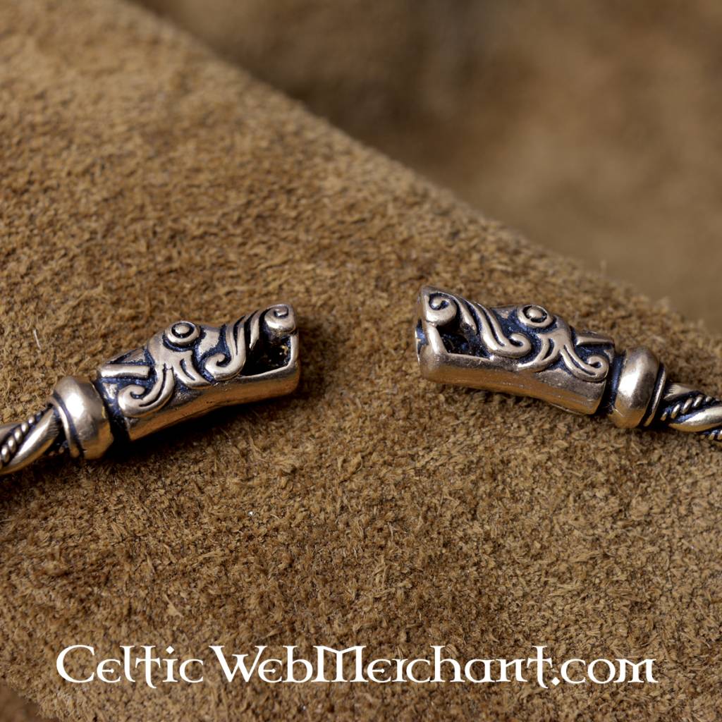 Viking torque with dragon heads - CelticWebMerchant.com