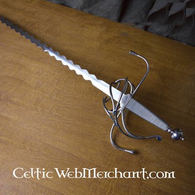 Rapier with flamberge blade - CelticWebMerchant.com
