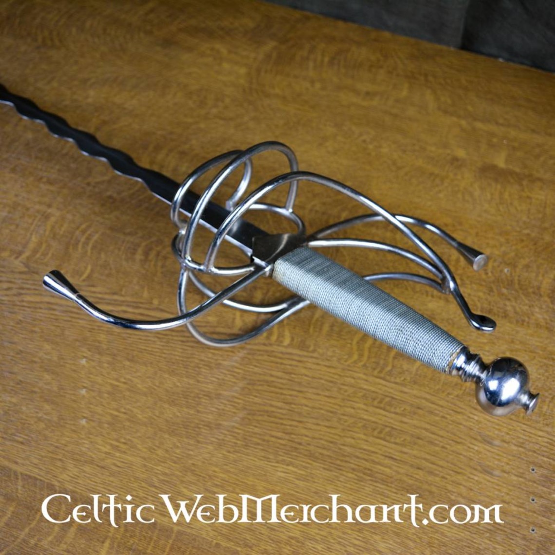 Rapier with flamberge blade - CelticWebMerchant.com