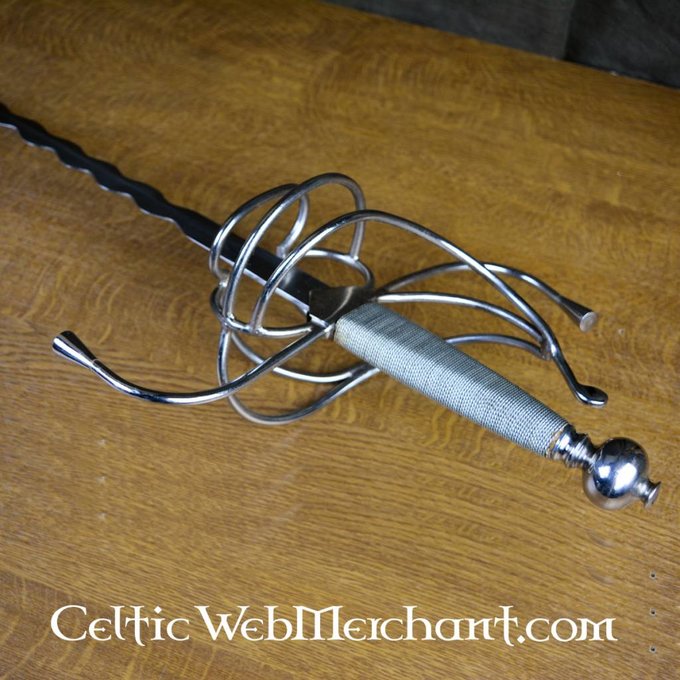 Rapier with flamberge blade - CelticWebMerchant.com