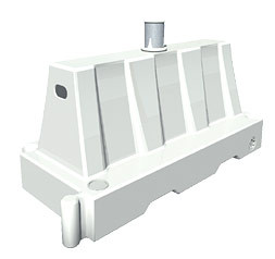Stackable Jersey barrier EASY white 500 mm | TRAFFIC-shop