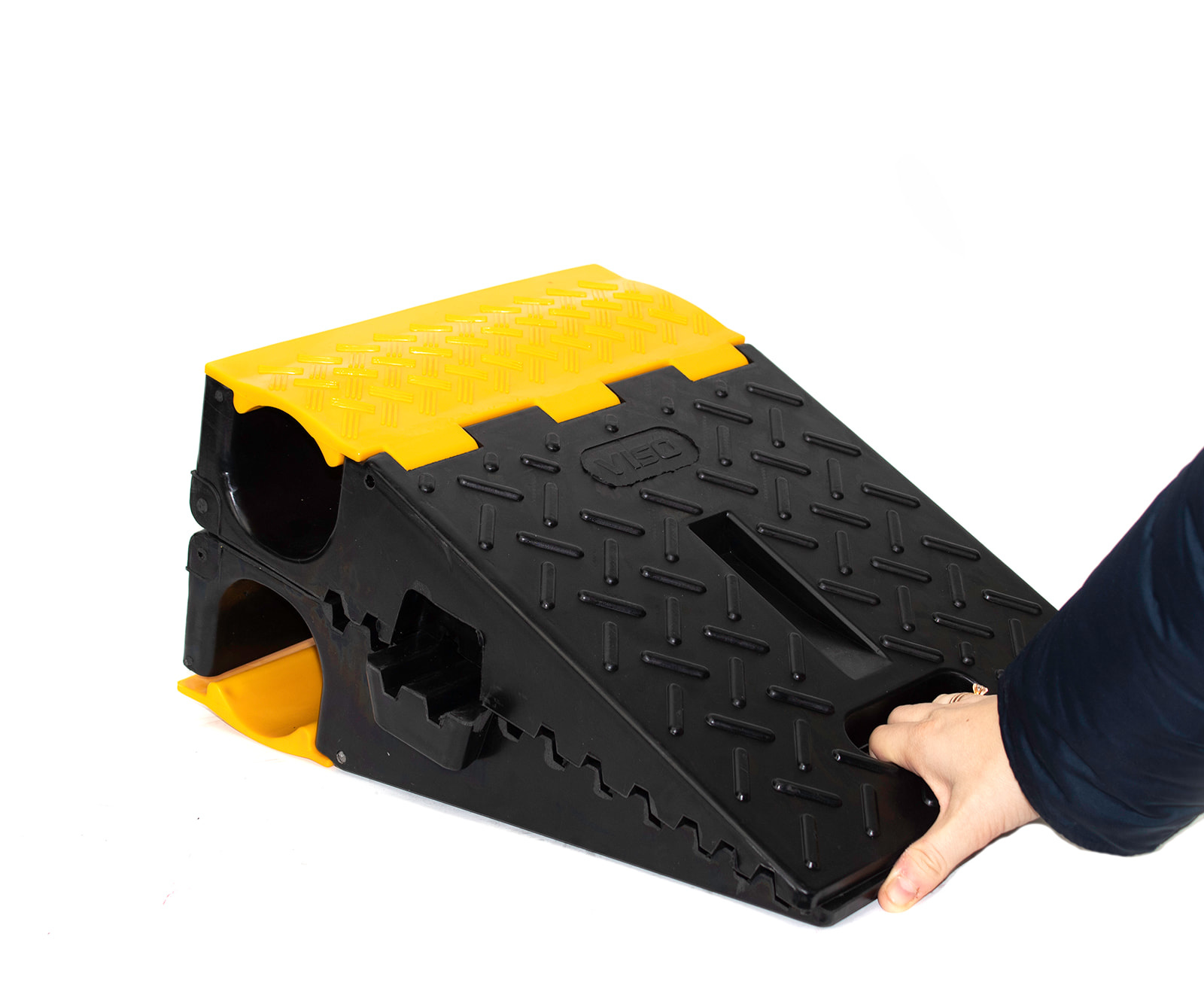 Foldable hose bridge with covers - 2 x Ø 80mm | TRAFFIC-shop