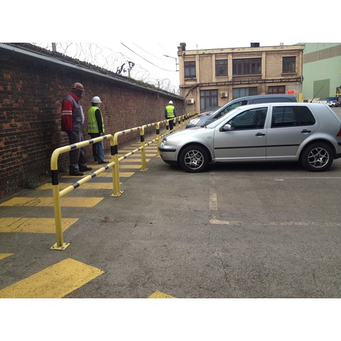 Steel protection barrier with crossbar + base plate 2000 x 1000 mm ...