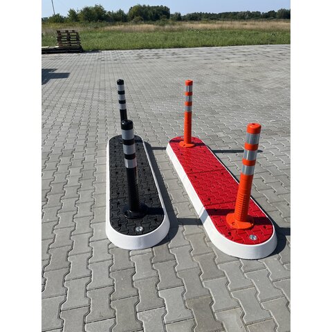 Modular traffic island red center element | TRAFFIC-shop