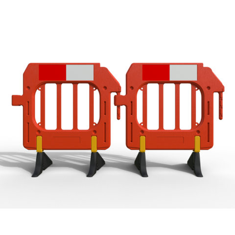 Construction barrier 'Gatebarrier' small - orange - 1000 x 1000 mm ...