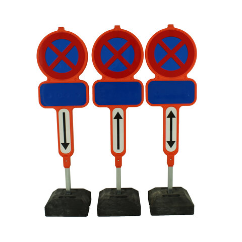 Temporary parking prohibition sign E3 - blank - double arrow | TRAFFIC-shop