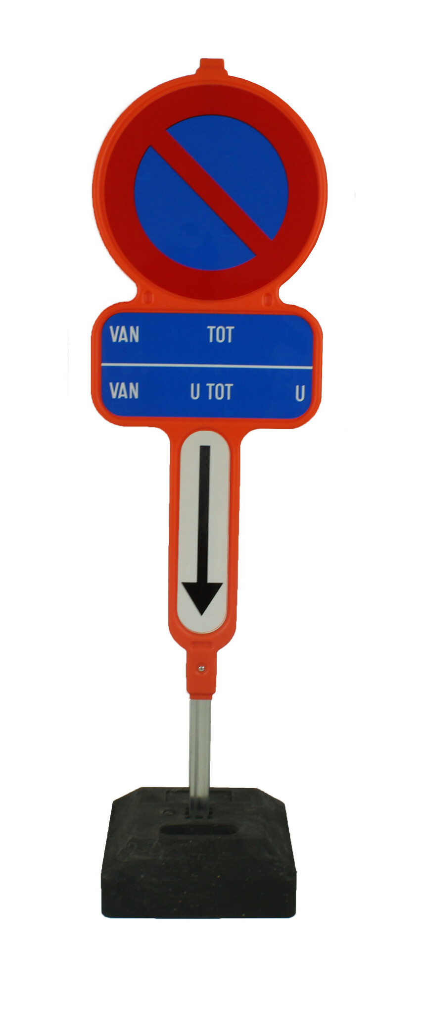 Temporary parking prohibition sign E1 - Dutch - arrow down | TRAFFIC-shop