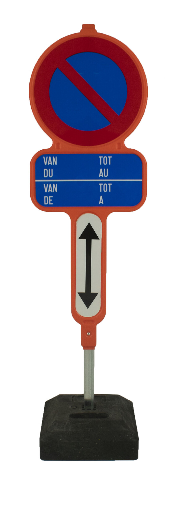 Temporary parking prohibition sign E1 - bilingual- double arrow ...