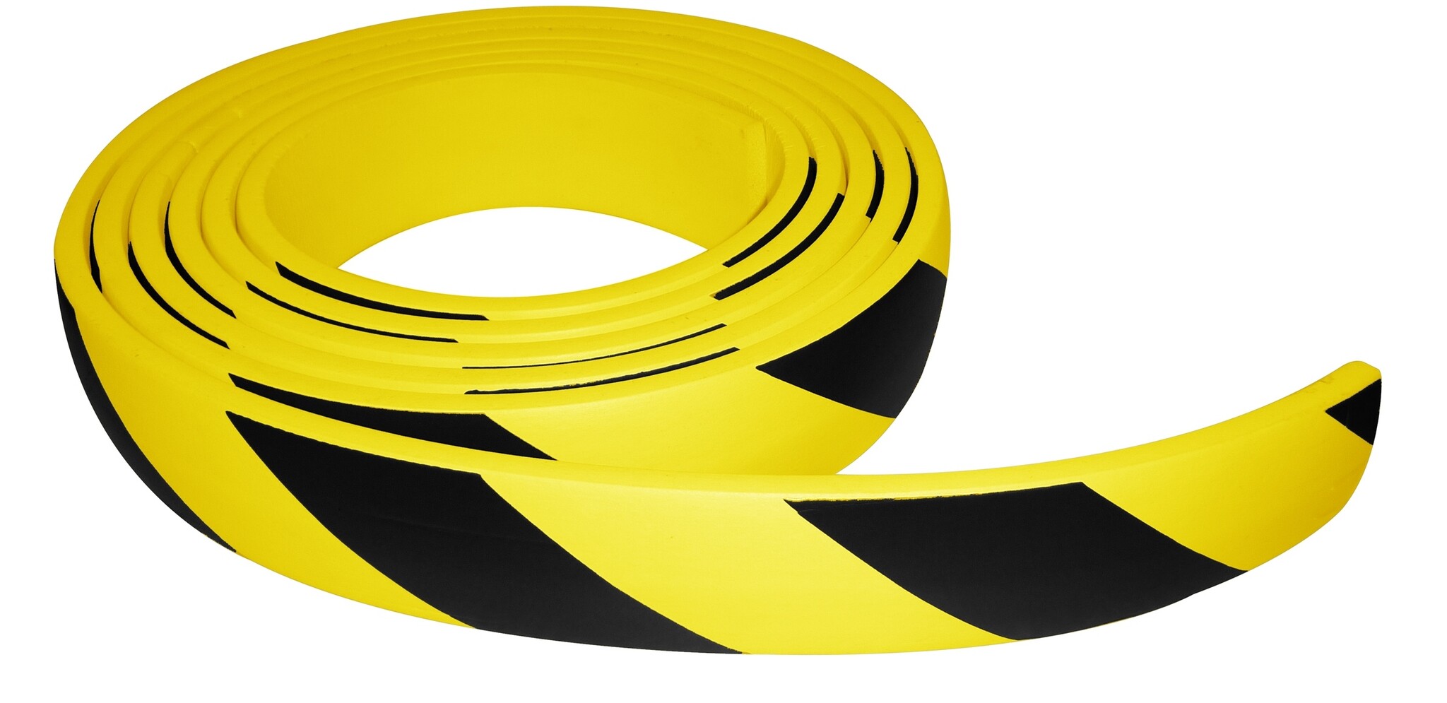 Mousse platte stootstrip 60 x 5000 x 10 mm - geel/zwart | TRAFFIC-shop