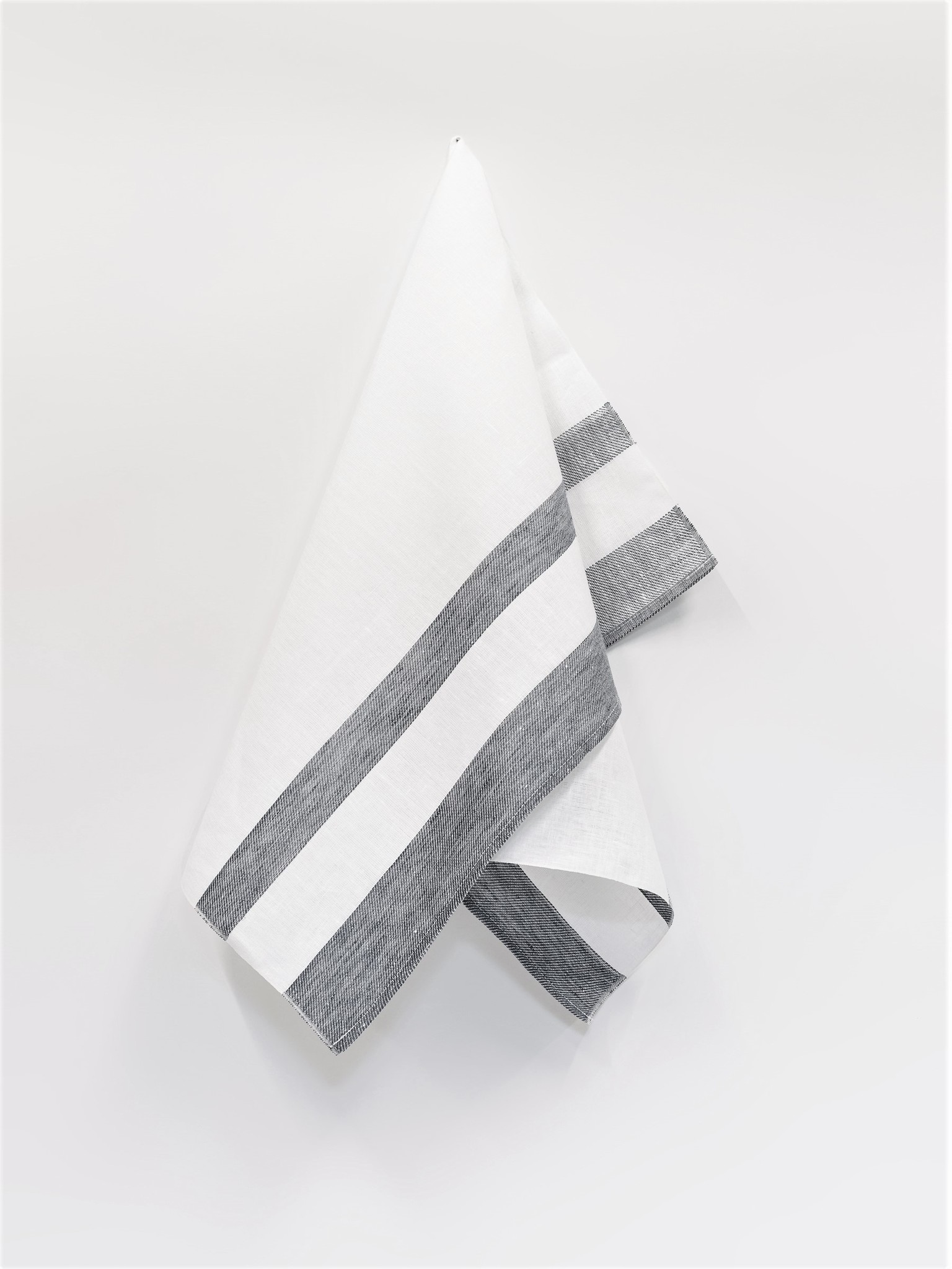 Vieböck | Tea towel BLOCK STRIPES Col. 99 | 100% Linen - Teppich Hemsing
