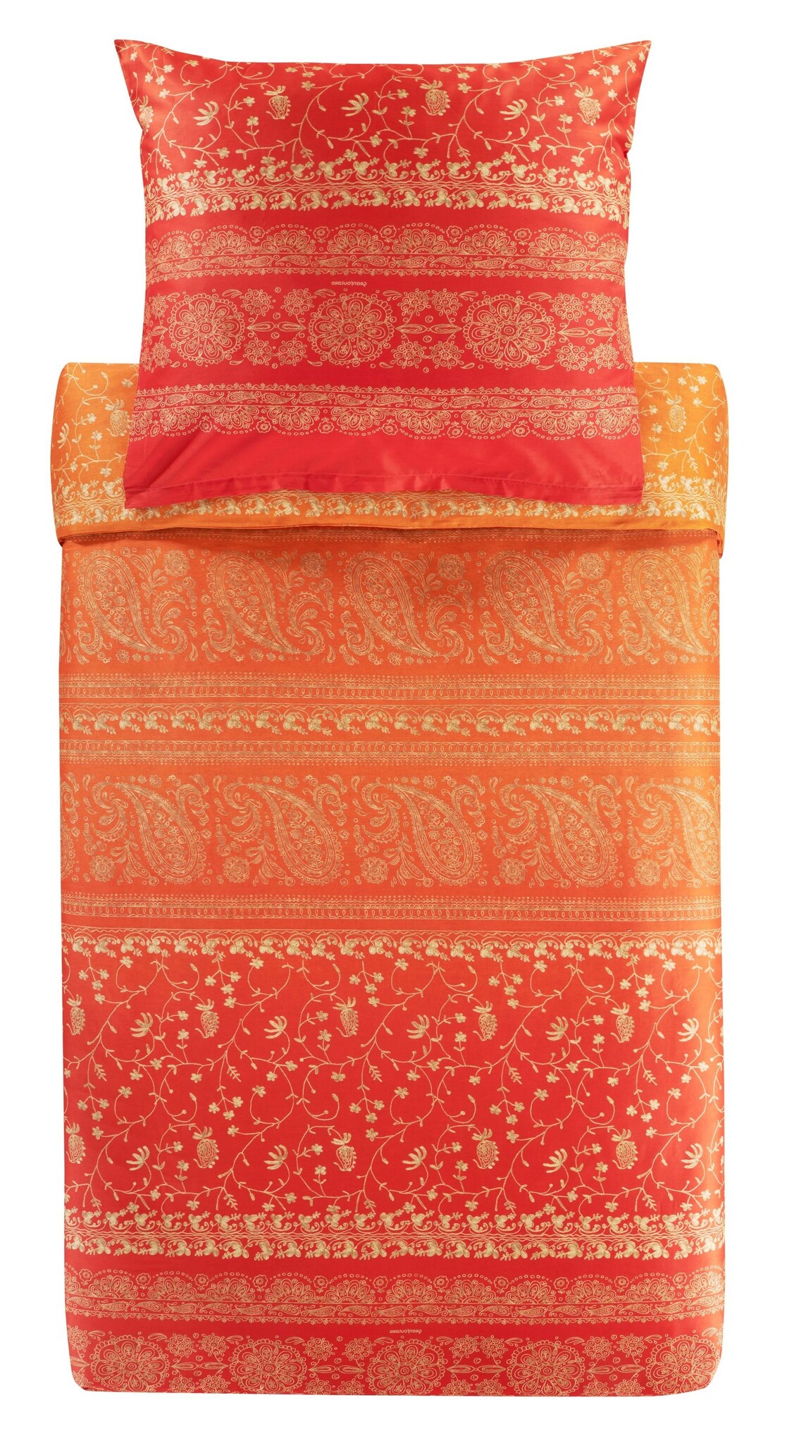 Bassetti Bettwäsche + Kissenbezüge | BRENTA O1 orange-rot - Teppich Hemsing