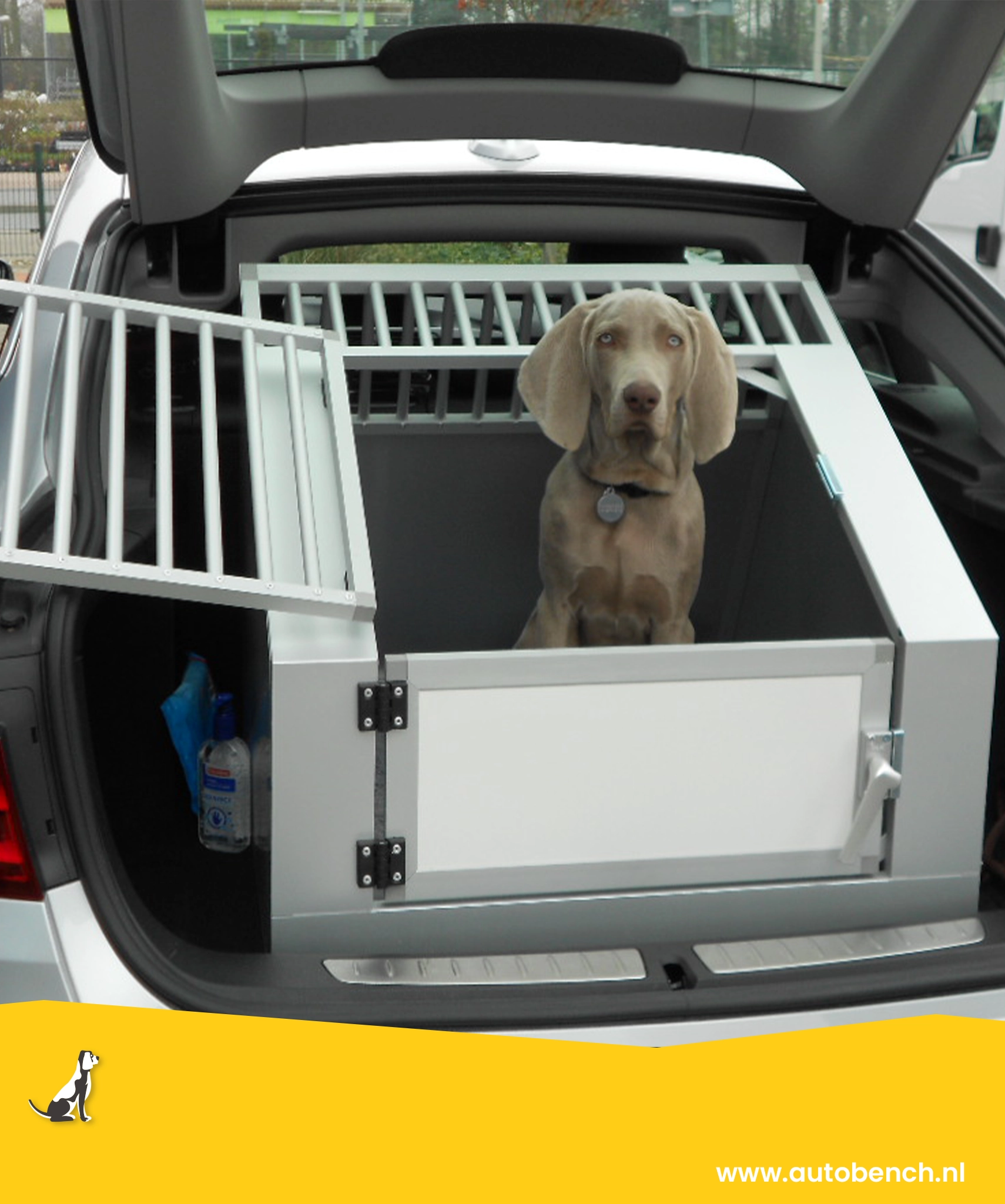 Voorbeelden van maatwerk autokooien en hondenrekken. - Autobench.nl