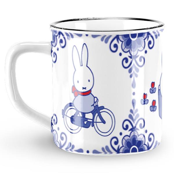Ceramic mug retro miffy souvenir blue - the miffy shop
