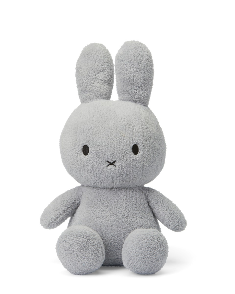 Miffy Sitting Terry Light Grey - 33 cm - 13'' - De winkel van nijntje