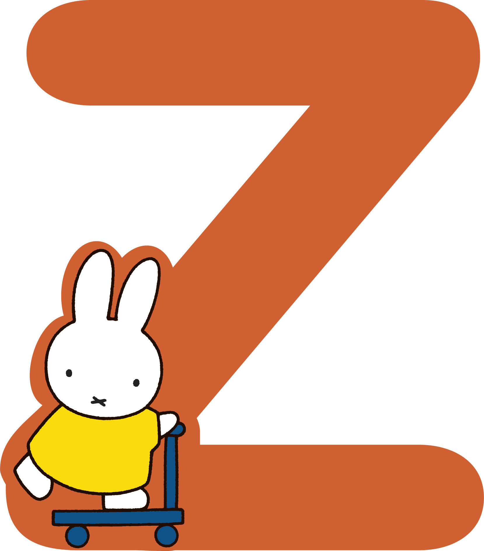 Miffy Wooden Letter Z - the miffy shop