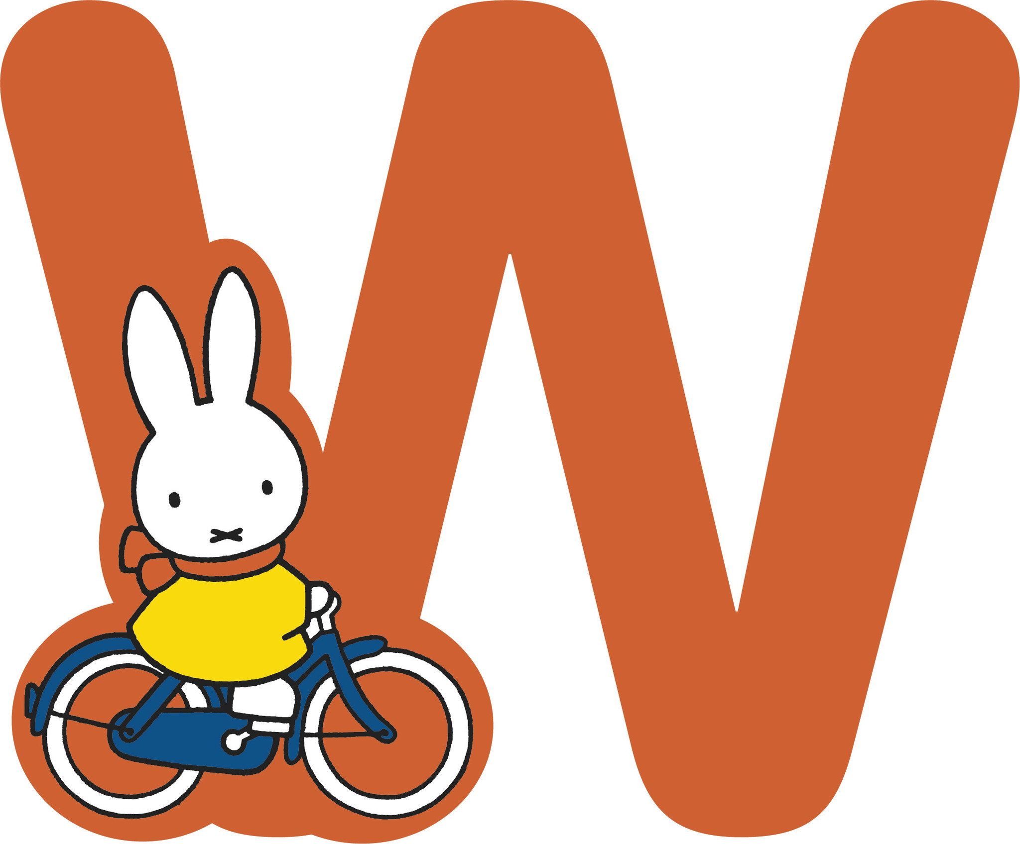 Miffy Wooden Letter W - the miffy shop