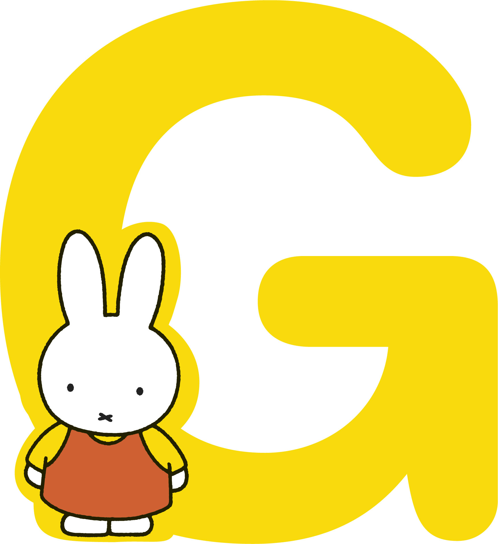 Miffy Wooden Letter G - the miffy shop