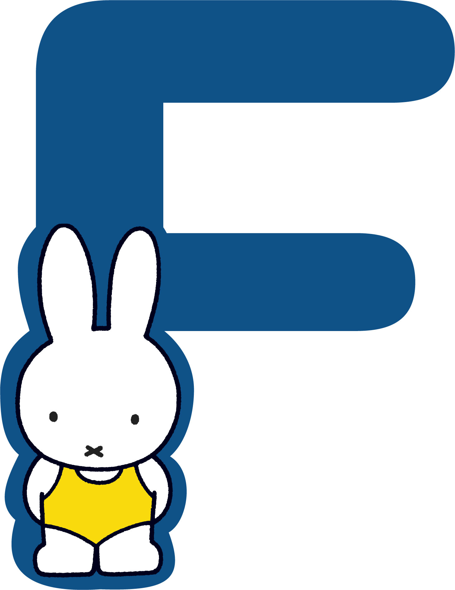 Miffy Wooden Letter F - the miffy shop