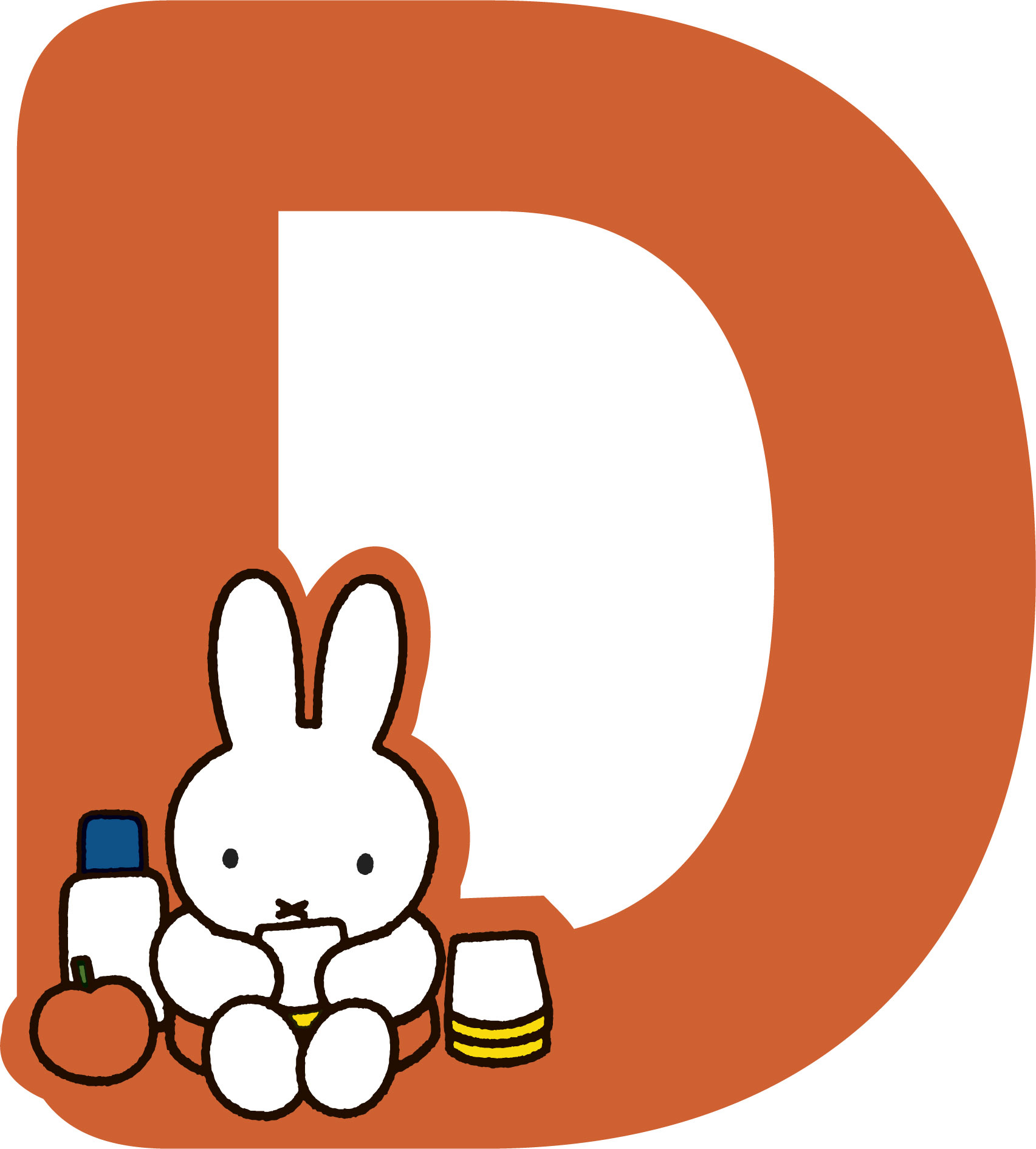 Miffy Wooden Letter D - the miffy shop