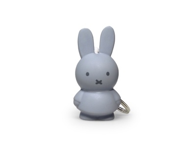 nijntje sleutelhanger warm silver blue - the miffy shop