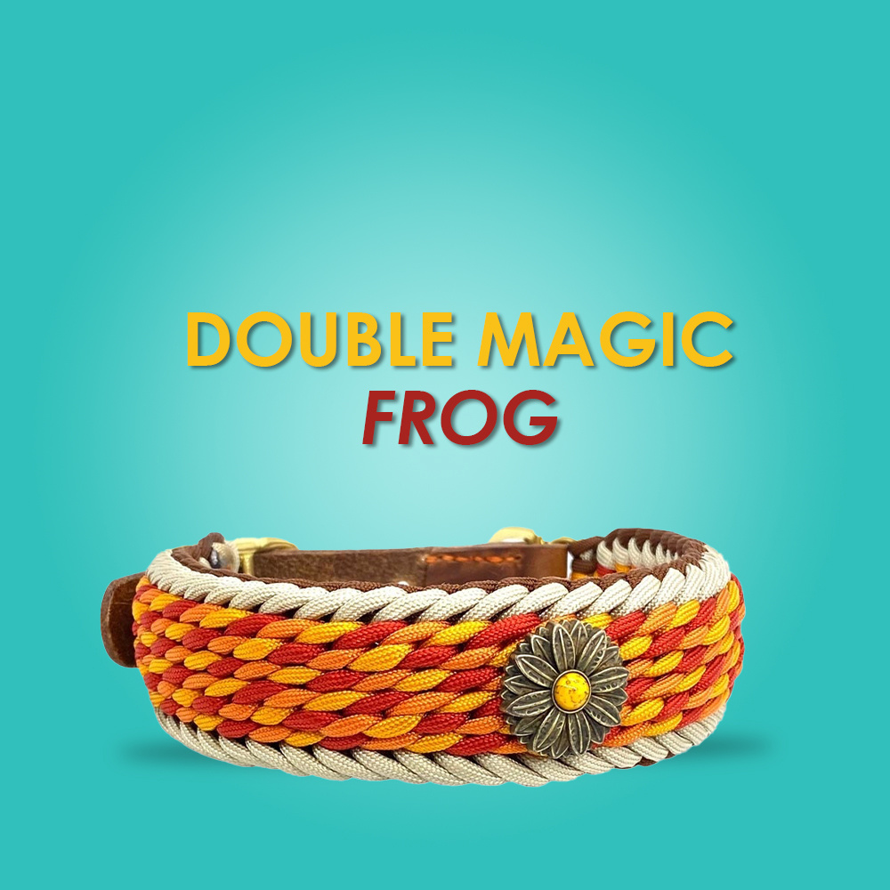Double Magic Frog set red/orange type III - DIY kit - 123Paracord