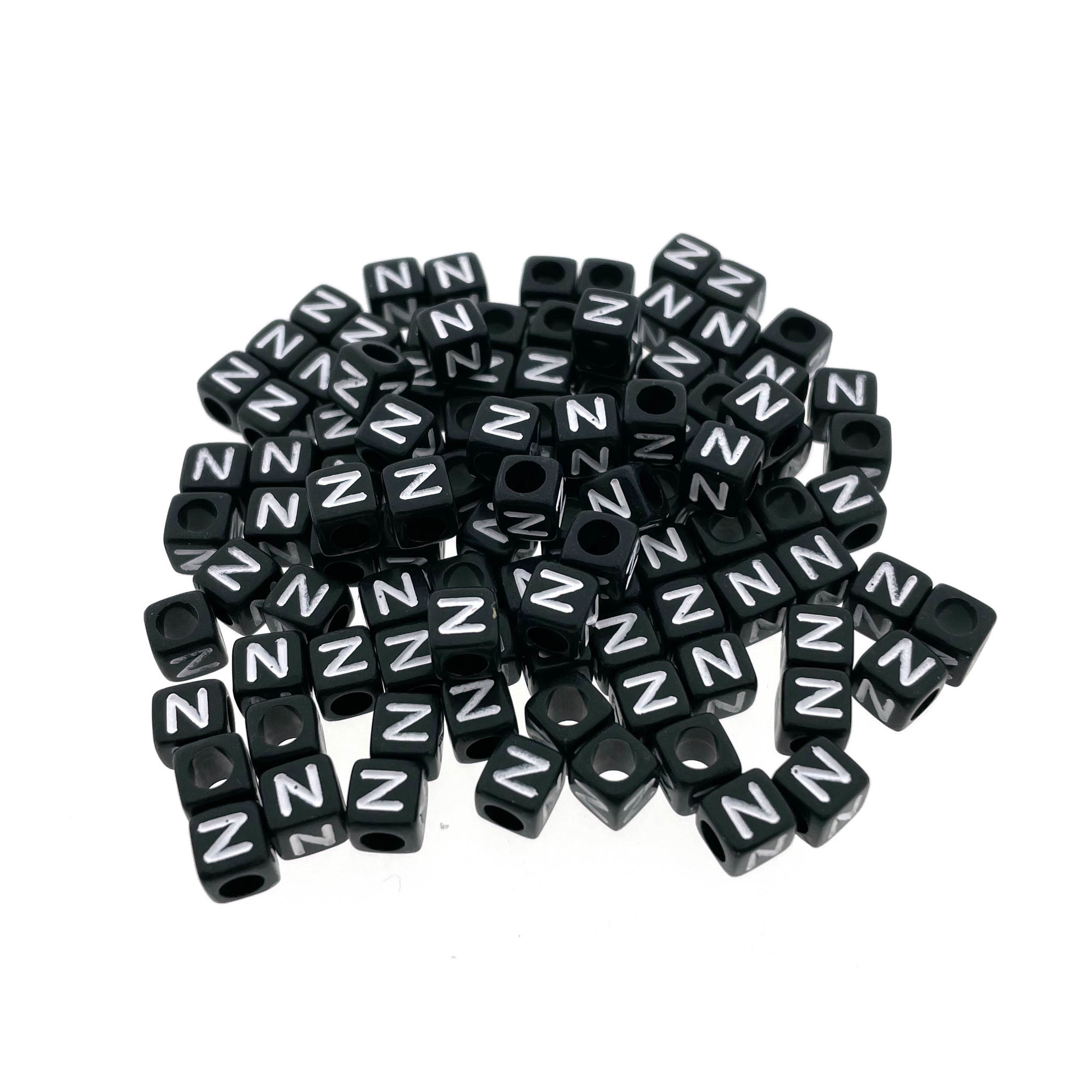 Buy Paracord alphabet letter beads Black N at 123Paracord - 123Paracord
