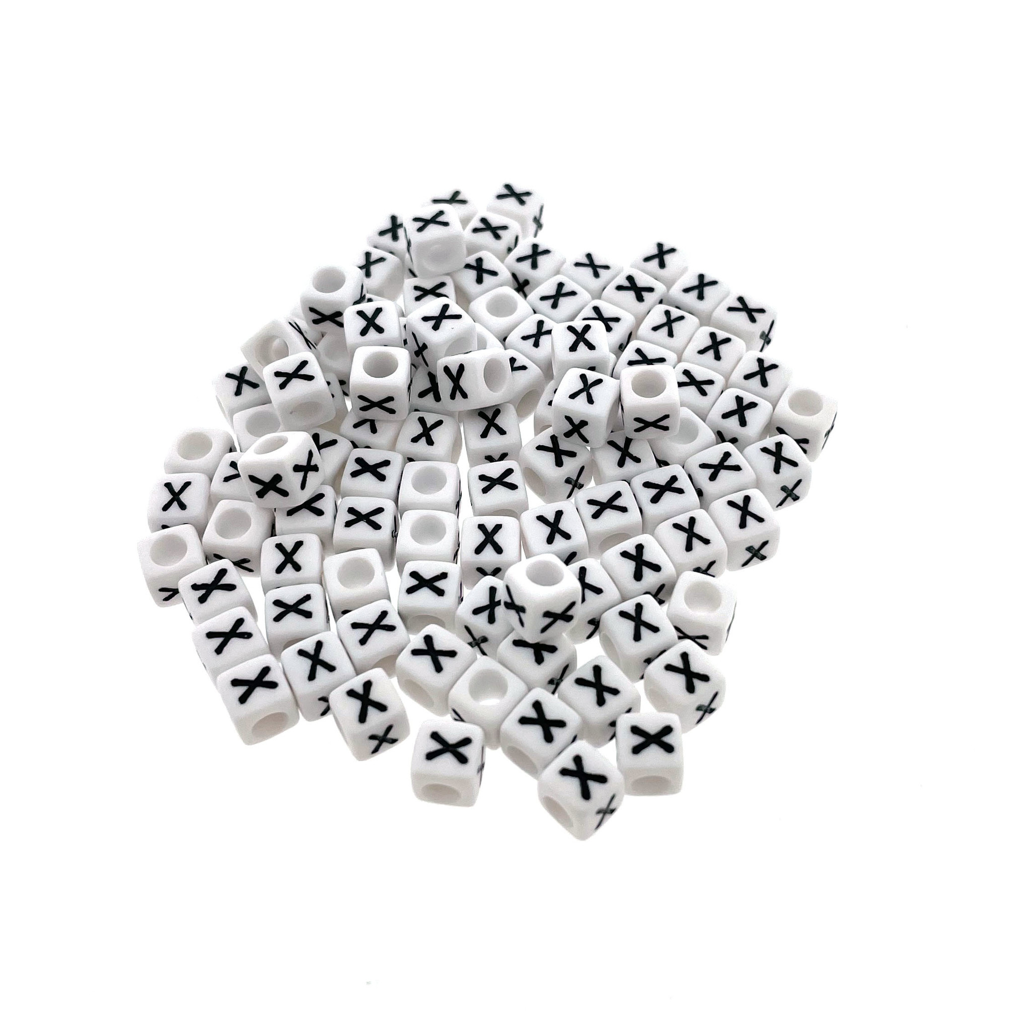 Buy Paracord alphabet letter beads White X at 123Paracord - 123Paracord