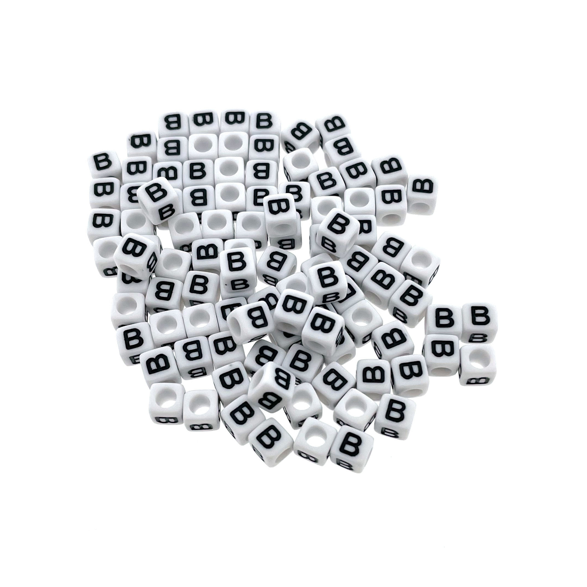Buy Paracord alphabet letter beads White B at 123Paracord - 123Paracord