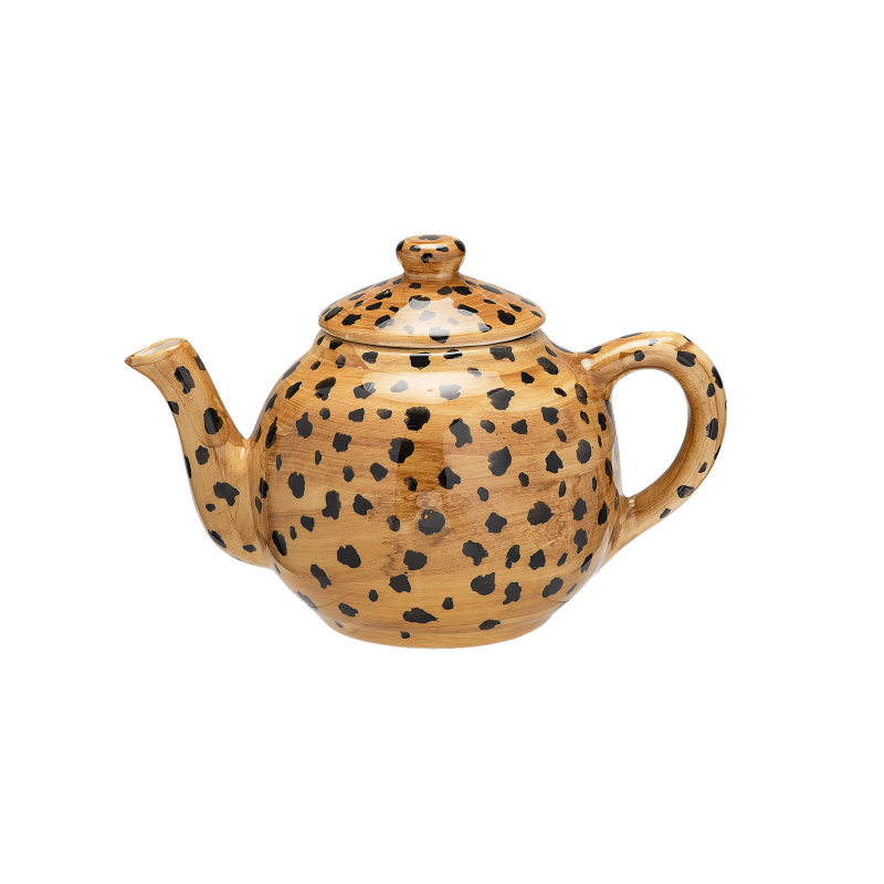 Anna+Nina - Leopard Teapot - Groene Vingers Delft