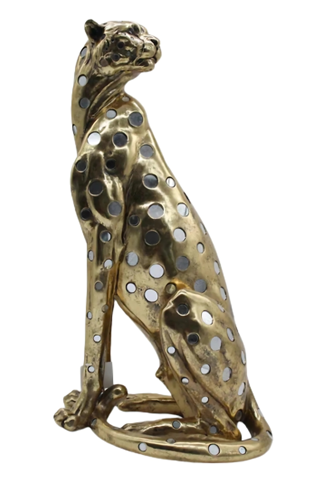 Leopard Antique Gold/Miroir - 60cm - Segraeti Monte-Carlo