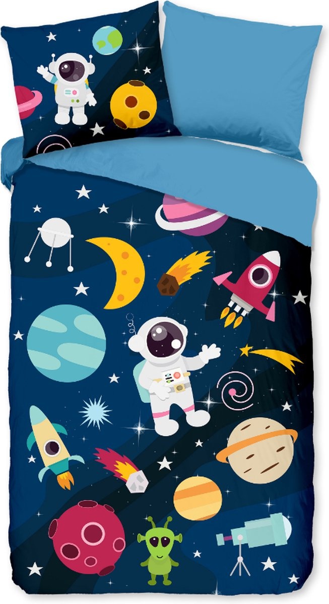 Pure Kids Planets Multi Dekbedovertrek | Ruimtevaart Thema ...