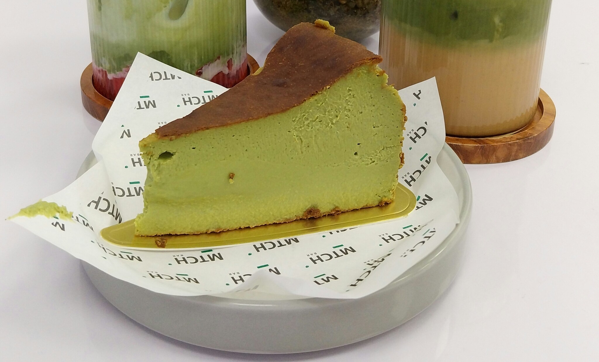 Matcha Vanille Basque Cheesecake - Matcha