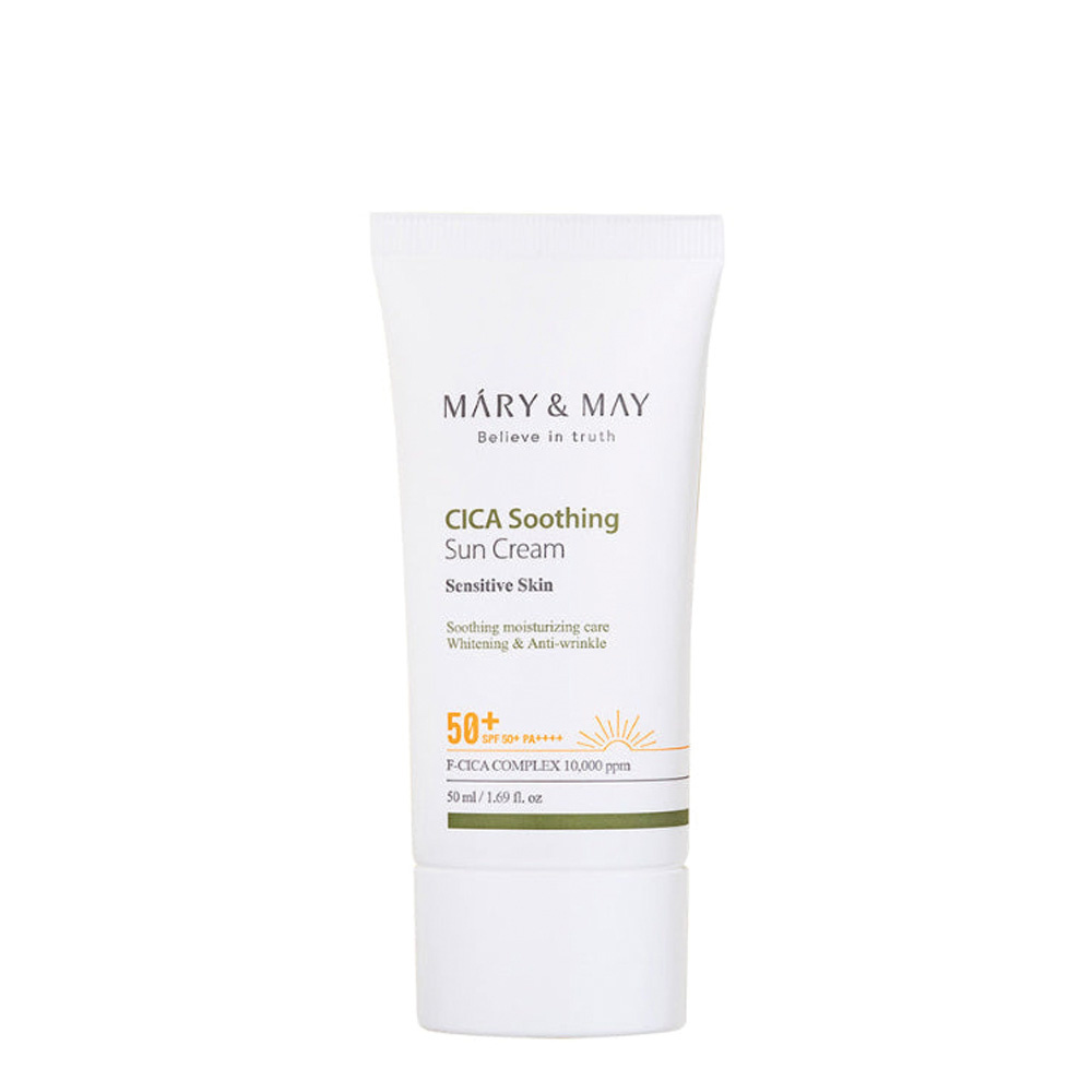 Mary & May - CICA Soothing Sun Cream SPF50+ PA++++ 50ml - Little Wonderland
