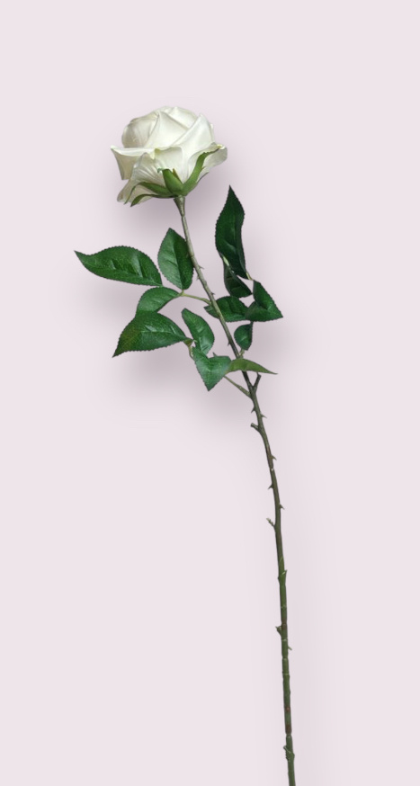 ROOS ALASKA | WIT | 75 CM | KUNSTROOS VAN JIM JON BLOEMEN - Jim Jon