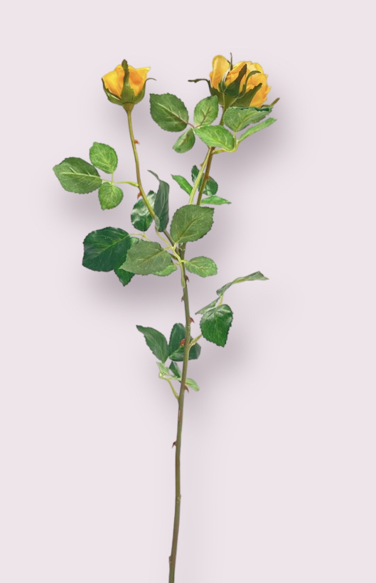 ROOS YELLOW BABE | GEEL | 63 CM | KUNSTROOS VAN JIM JON BLOEMEN - Jim Jon