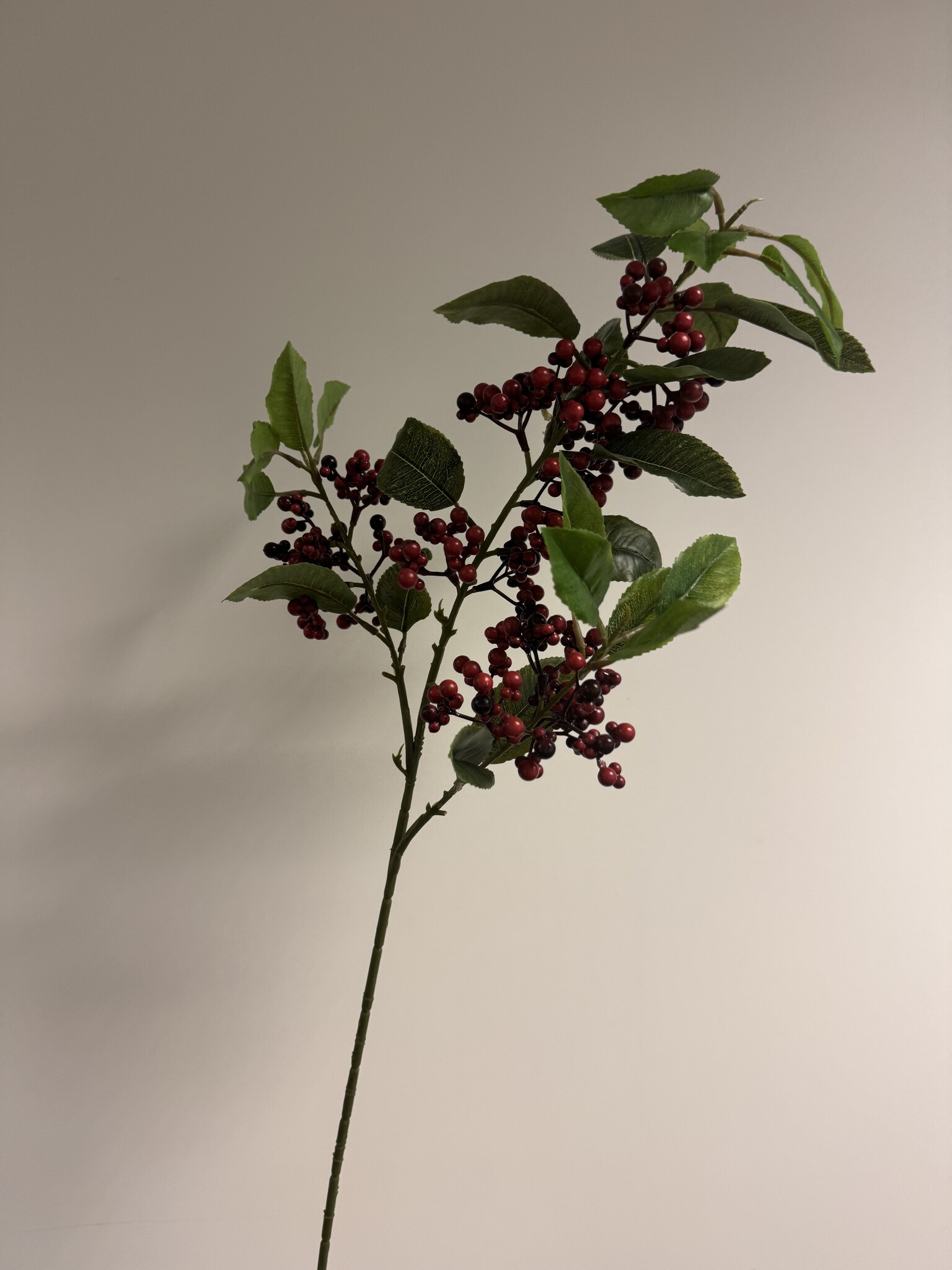 BERRY SPRAY | RED ORANGE | 88 CM | FAUX BERRY BRANCH ARTIFICIAL BERRY ...