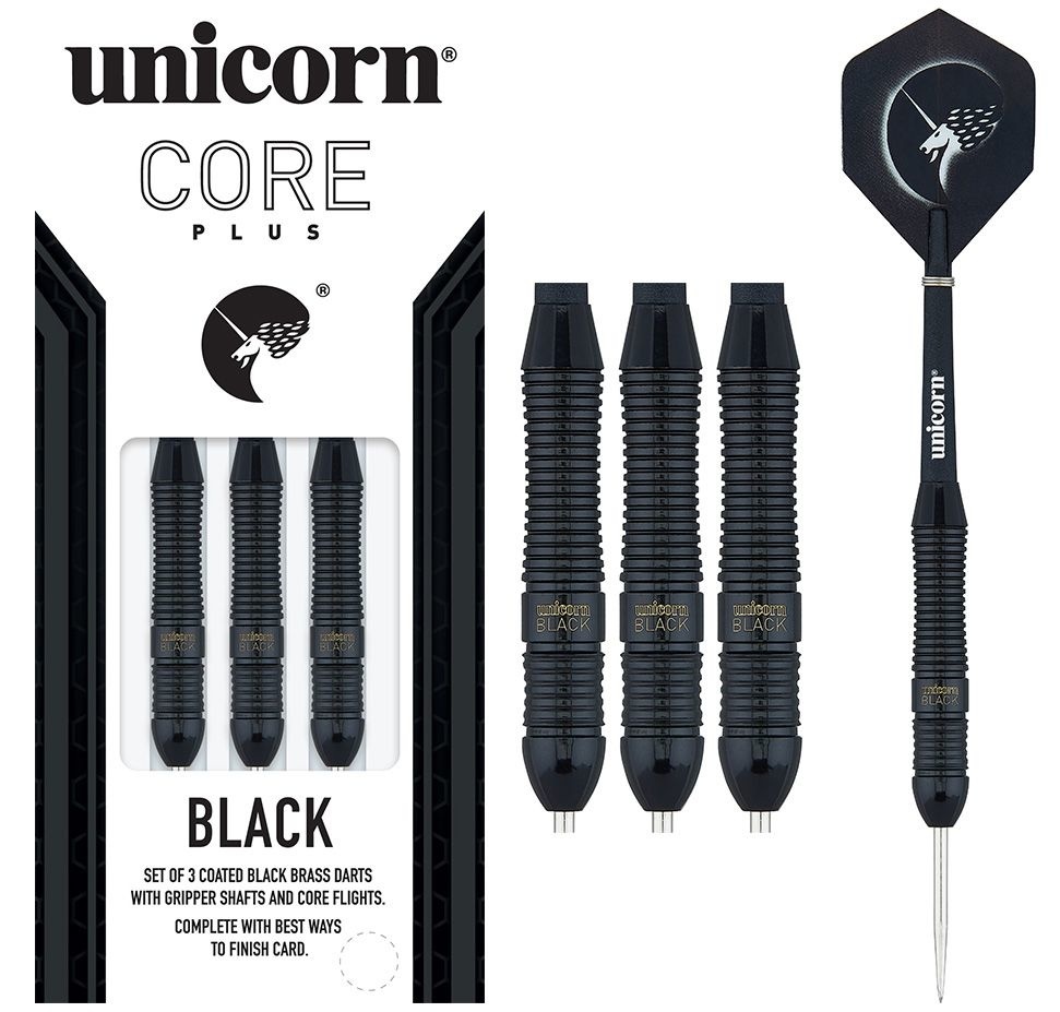 Unicorn Core Plus Win Shape 1 Brass - Black - Dartshopper.dk