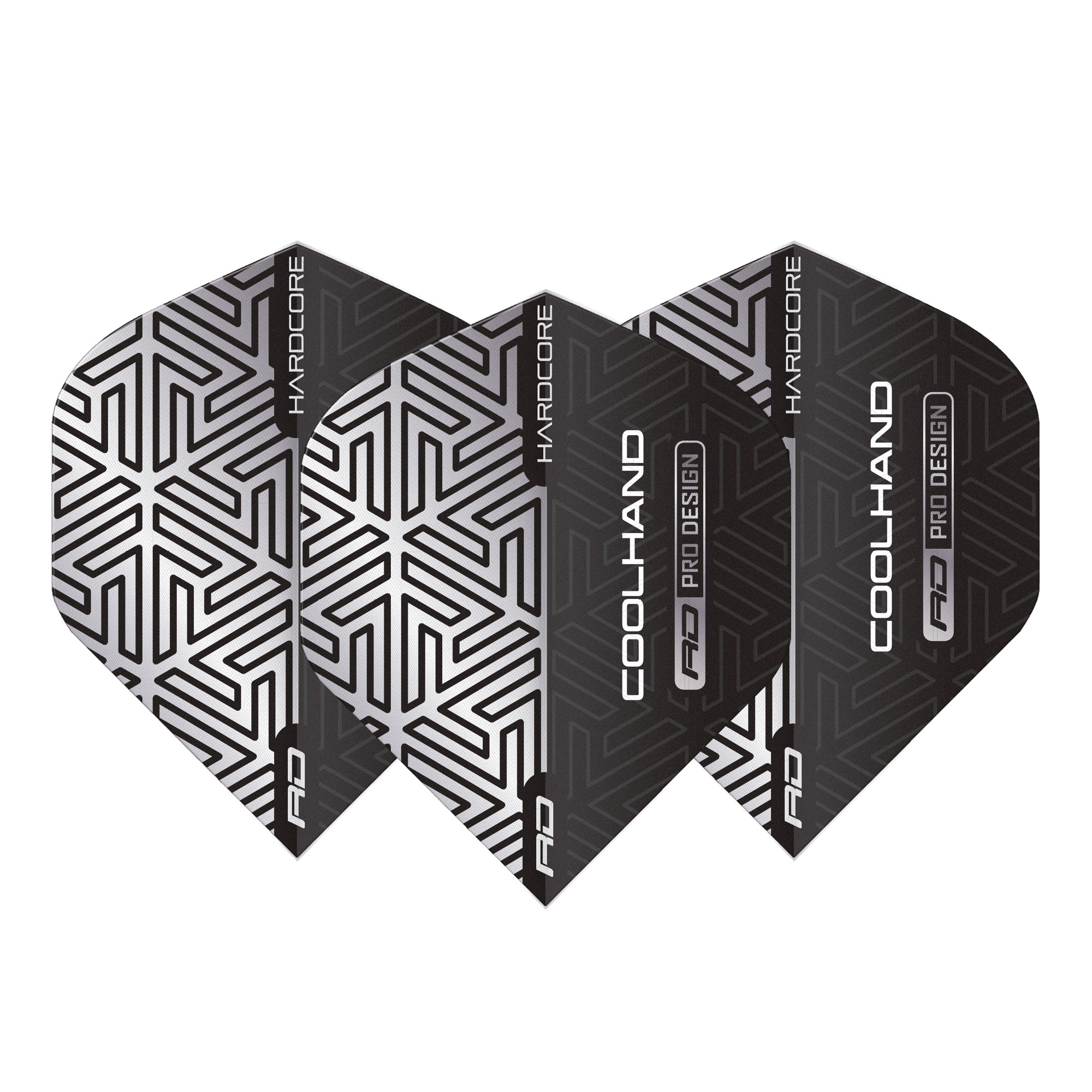 Luke Humphries Hardcore Cool Hand Grey & White Flights - Dartshopper.dk