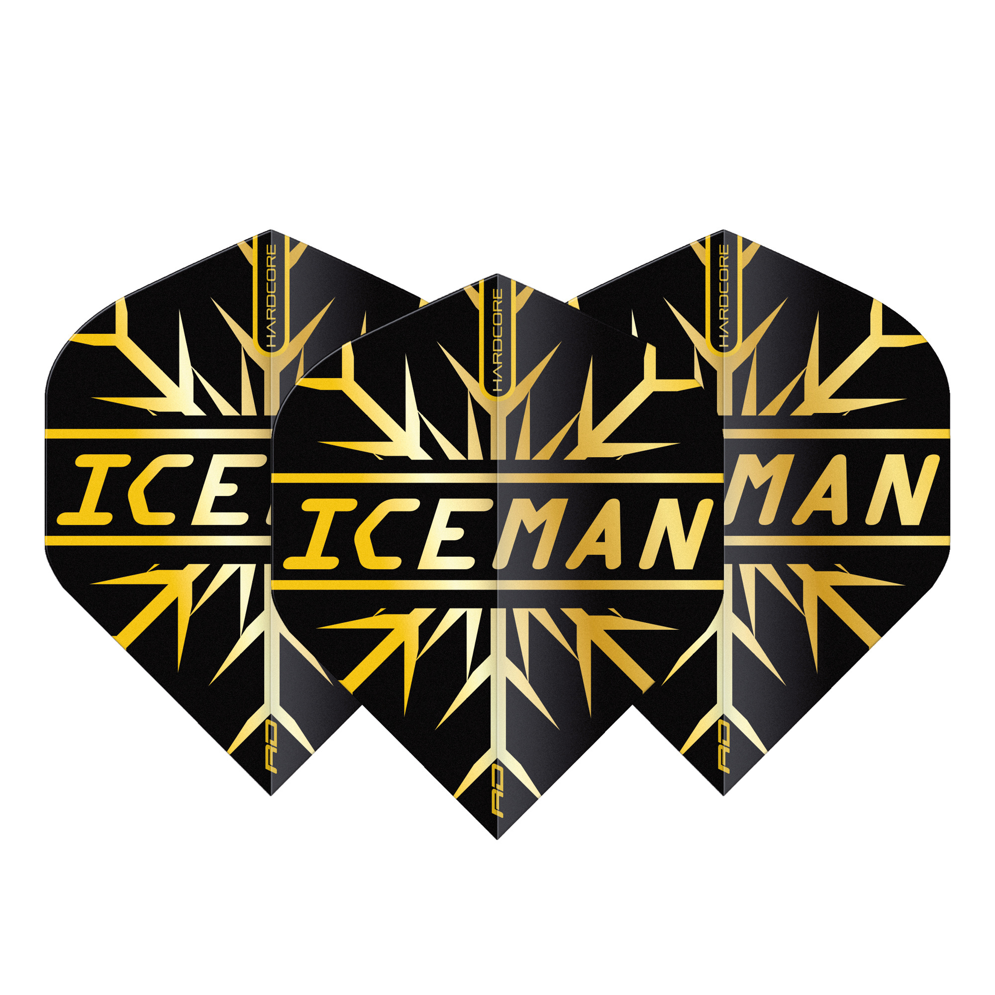 Gerwyn Price Hardcore Premium Gold Snowflake Flights - Dartshopper.dk