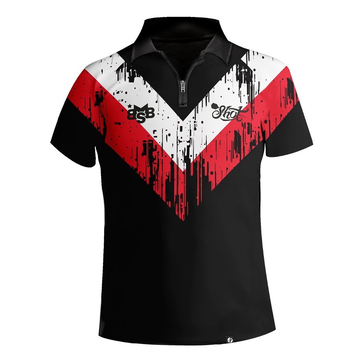 Shot Michael Smith White Strip Shirt - Dartshopper.dk